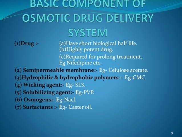 Osmotic drug delivery system | PPTX