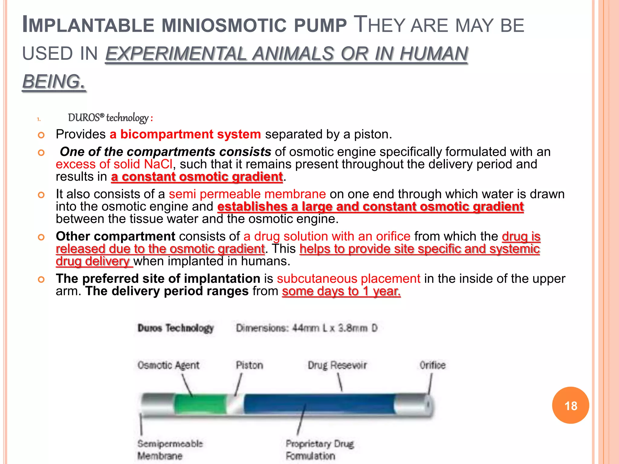 Osmotic drug delivery system | PPTX