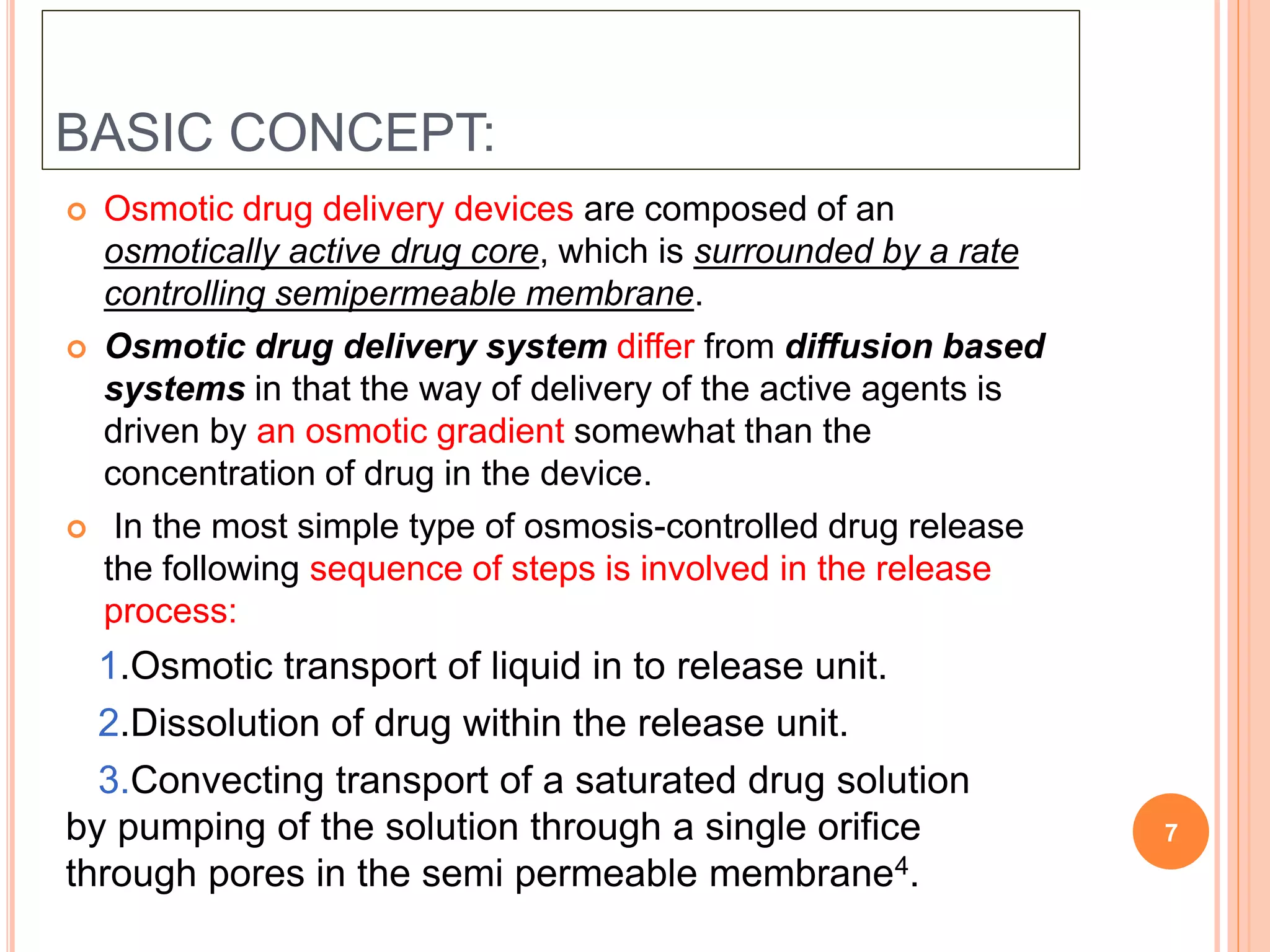 Osmotic drug delivery system | PPTX