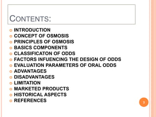 Osmotic drug delivery system | PPTX