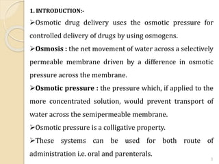 Osmotic drug delivery system part 1 | PPTX