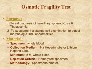 Osmotic_Fragility.ppt test in clinical hematology | PPT