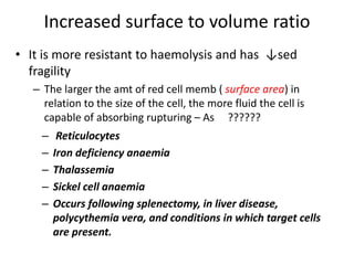 Osmotic fragility of red blood cells by Pandian M | PPTX