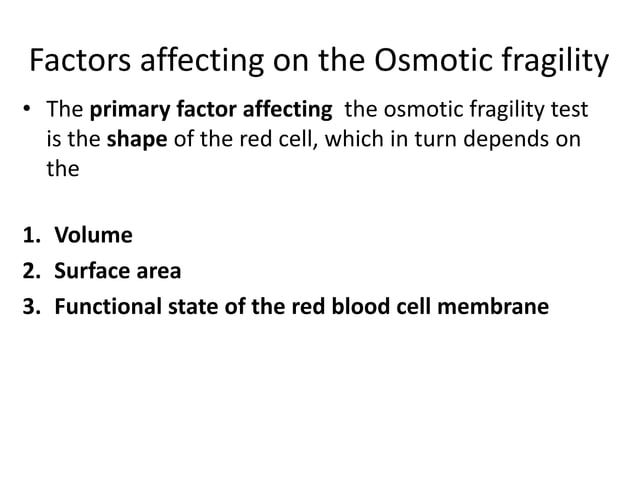 Osmotic fragility of red blood cells by Pandian M | PPTX | Blood ...