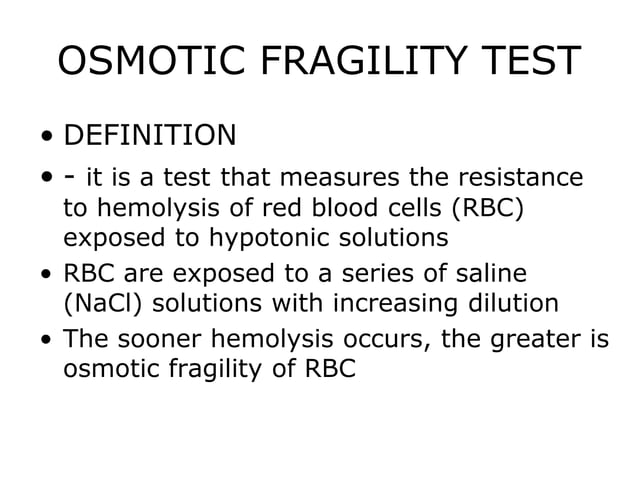 Osmotic fragility of red blood cells.ppt | Free Download
