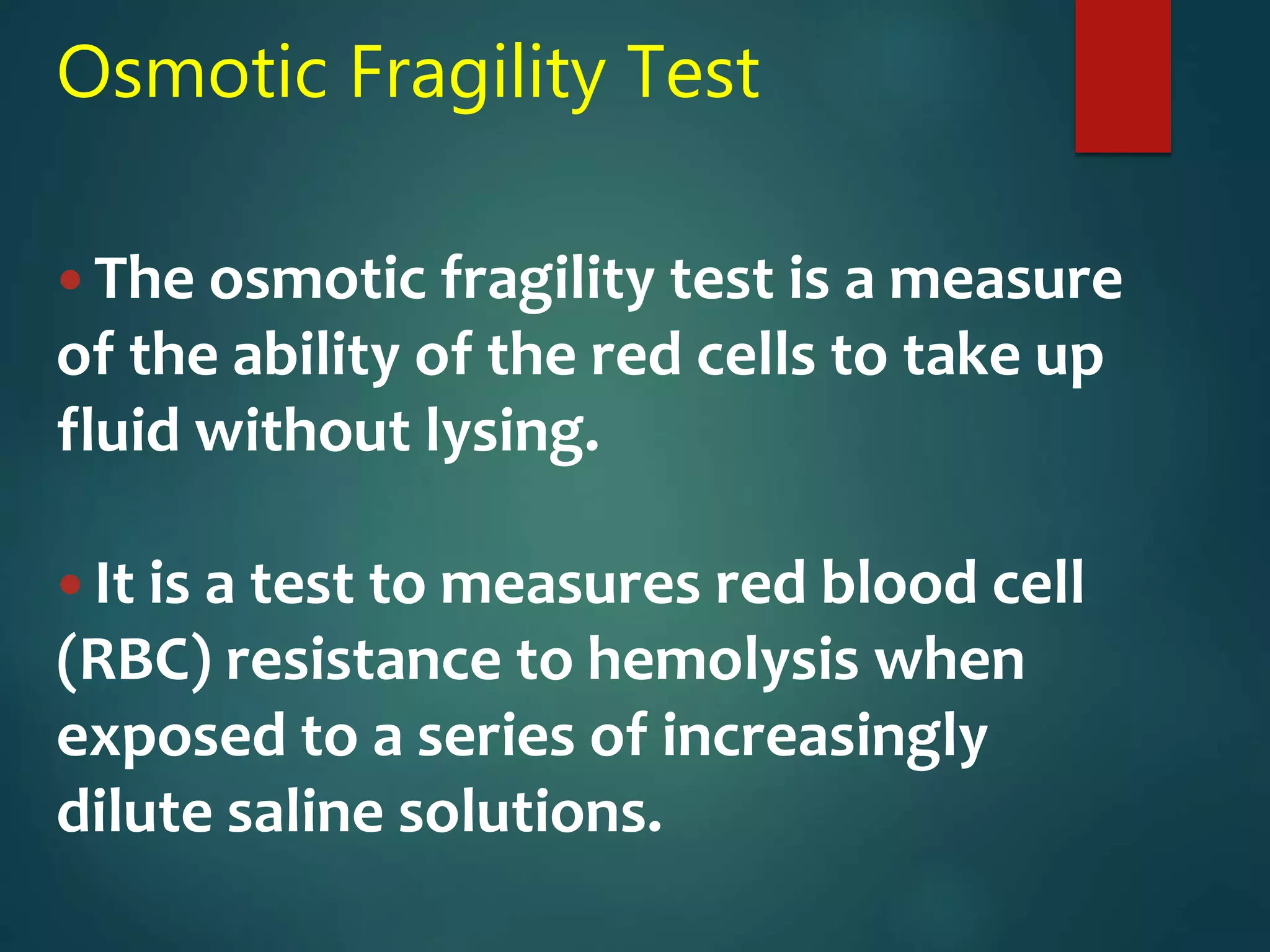 Osmotic fragility & rbc membrane defects 050916 | PPTX