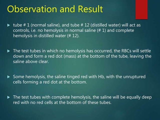 Osmotic fragility & rbc membrane defects 050916 | PPTX | Blood ...