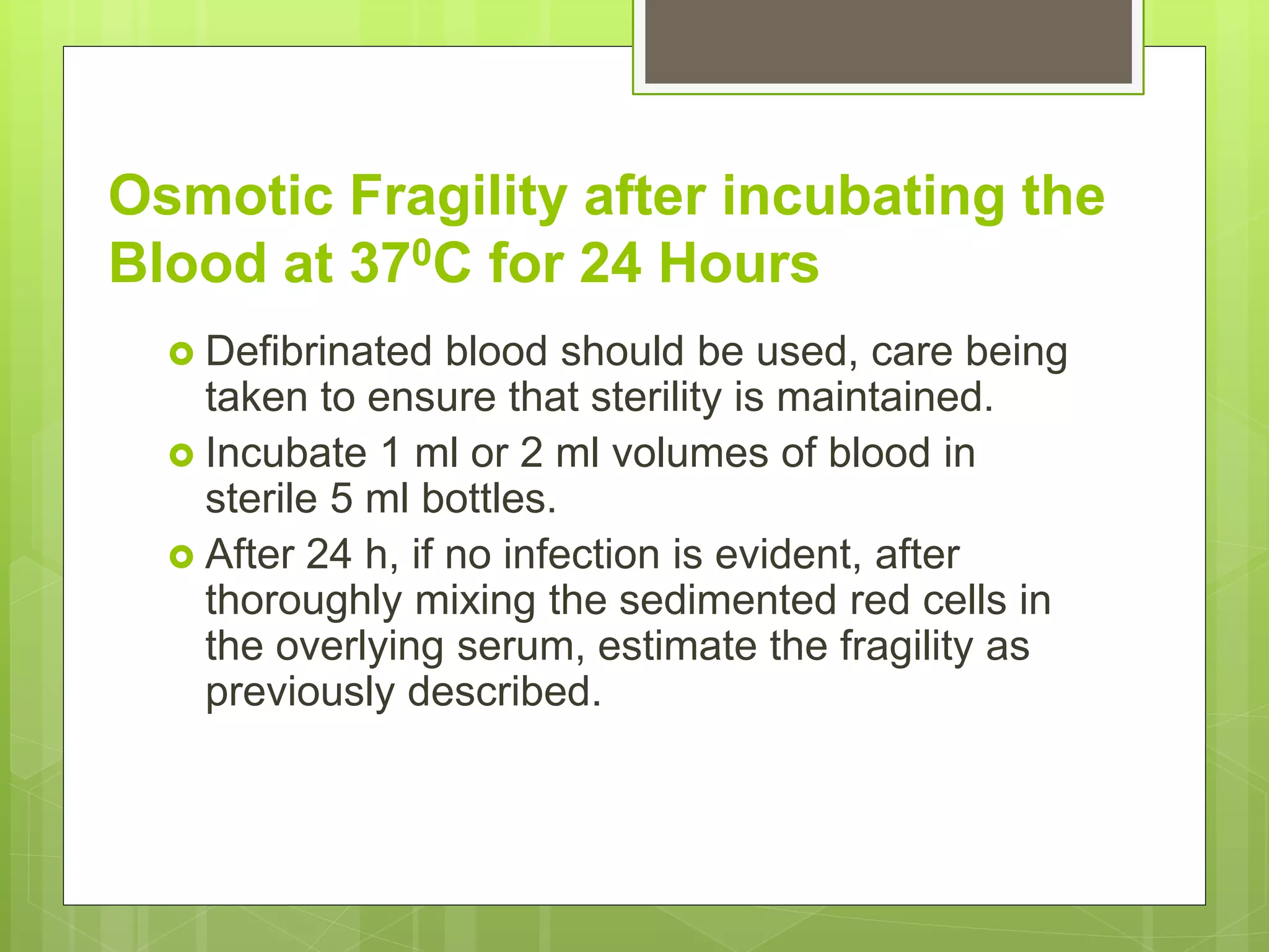 Osmotic fragility test | PPTX