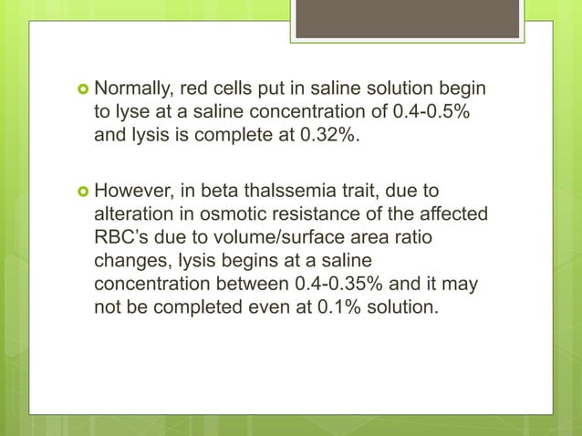 Osmotic fragility test | PPTX | Blood Disorders | Diseases and Conditions