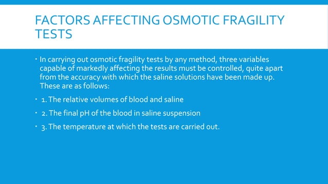 Osmotic Fragility Test | PPTX