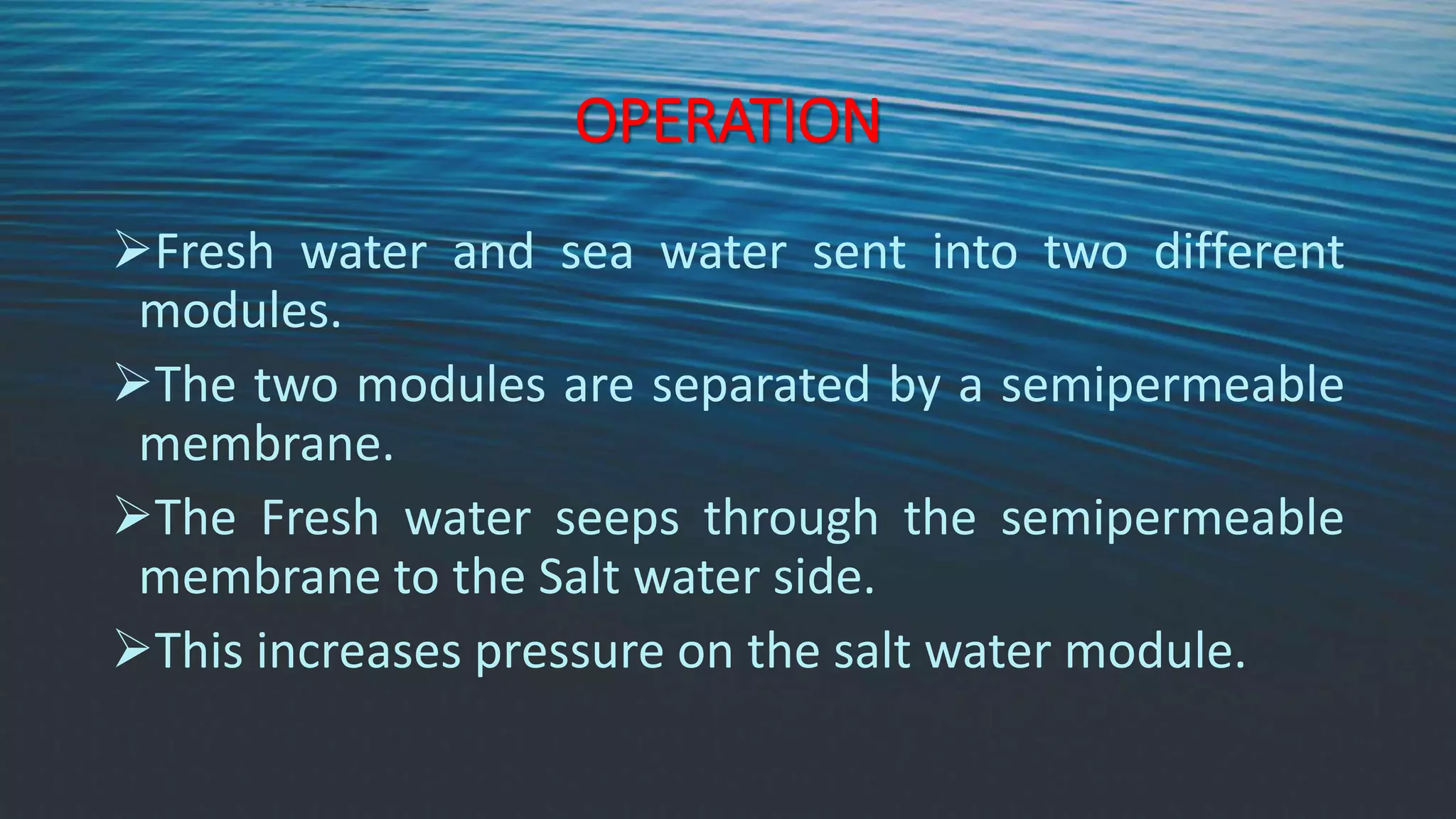 Osmotic power generation, A new source of non conventional energy. | PPTX