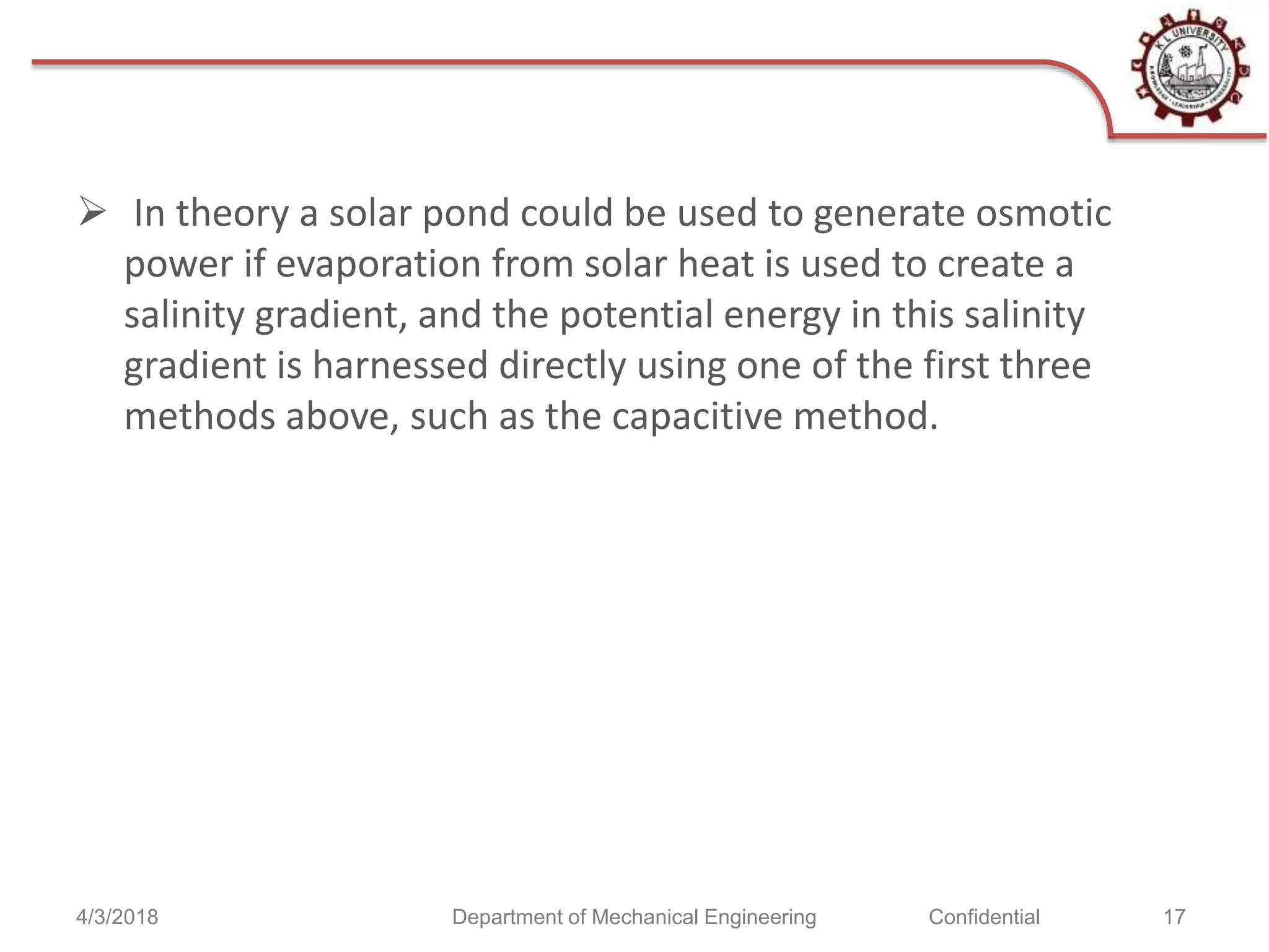 Osmotic power generation | PPTX