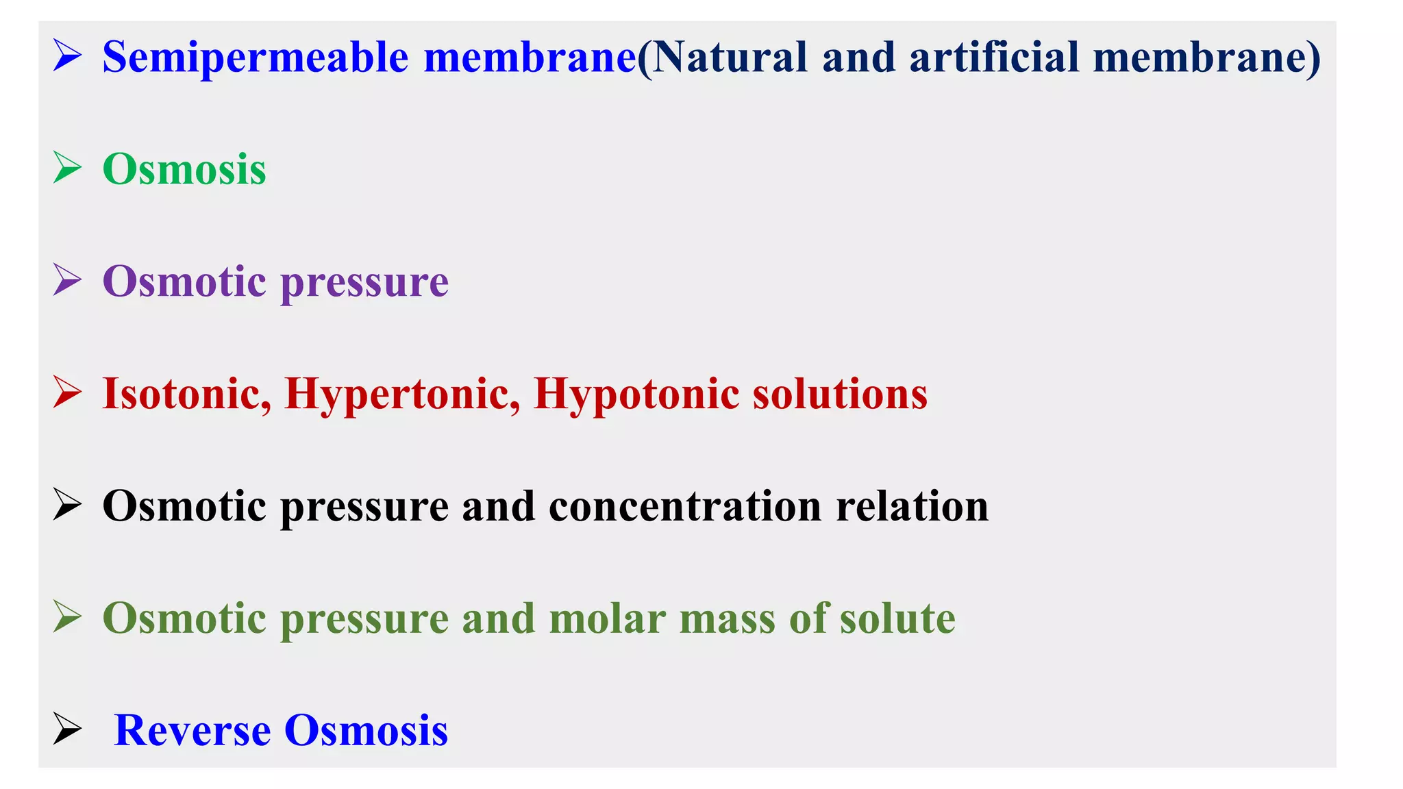 Solutions | Osmotic Pressure | 12th Chemistry | By. Mrs. Shubhada ...