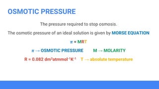 Osmotic Pressure Equation