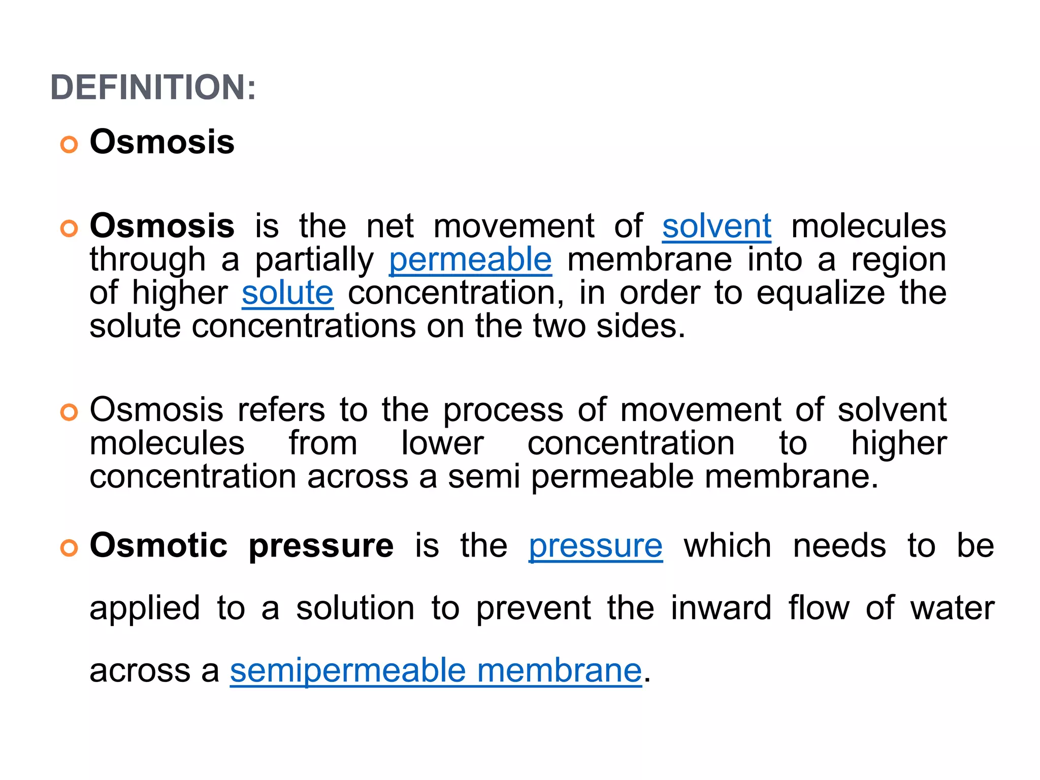 Osmotic systems | PPT