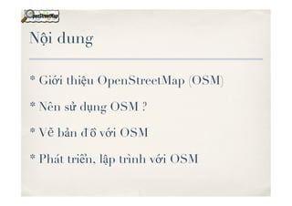 Giới thiệu OpenStreetMap | PDF