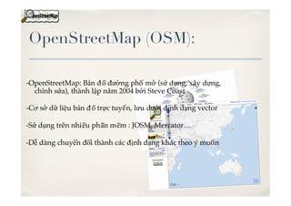 Giới thiệu OpenStreetMap | PDF