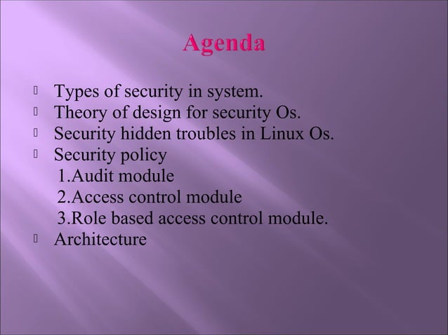 Design for security in operating system | PPT