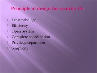 Design for security in operating system | PPT
