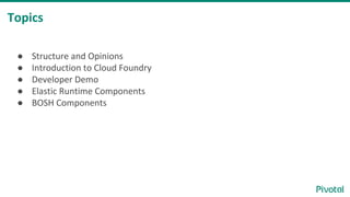 Structure and Opinions - Software Deployments with Cloud Foundry | PPT