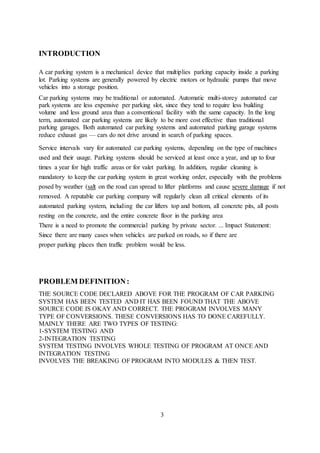 CAR PARKING SYSTEM USING VISUAL STUDIO C++ (OPERATING SYSTEM MINI ...