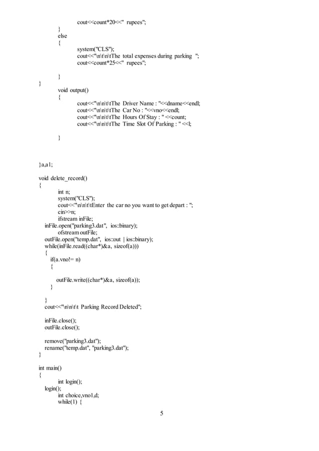 CAR PARKING SYSTEM USING VISUAL STUDIO C++ (OPERATING SYSTEM MINI ...