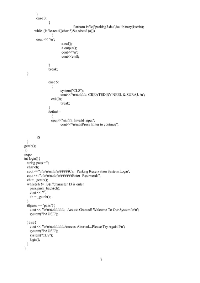 CAR PARKING SYSTEM USING VISUAL STUDIO C++ (OPERATING SYSTEM MINI ...