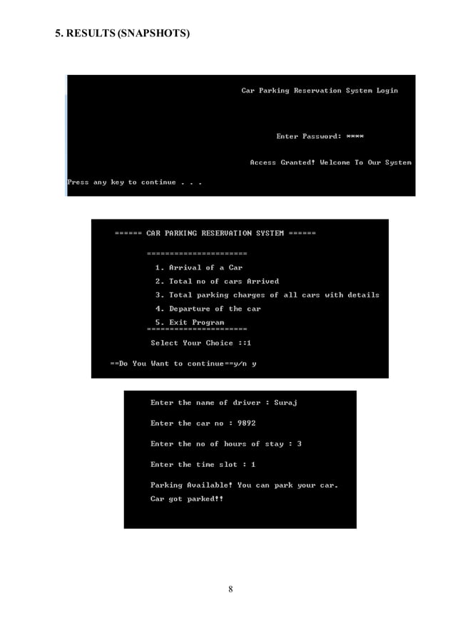 CAR PARKING SYSTEM USING VISUAL STUDIO C++ (OPERATING SYSTEM MINI ...