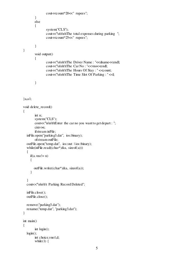 CAR PARKING SYSTEM USING VISUAL STUDIO C++ (OPERATING SYSTEM MINI PRO…