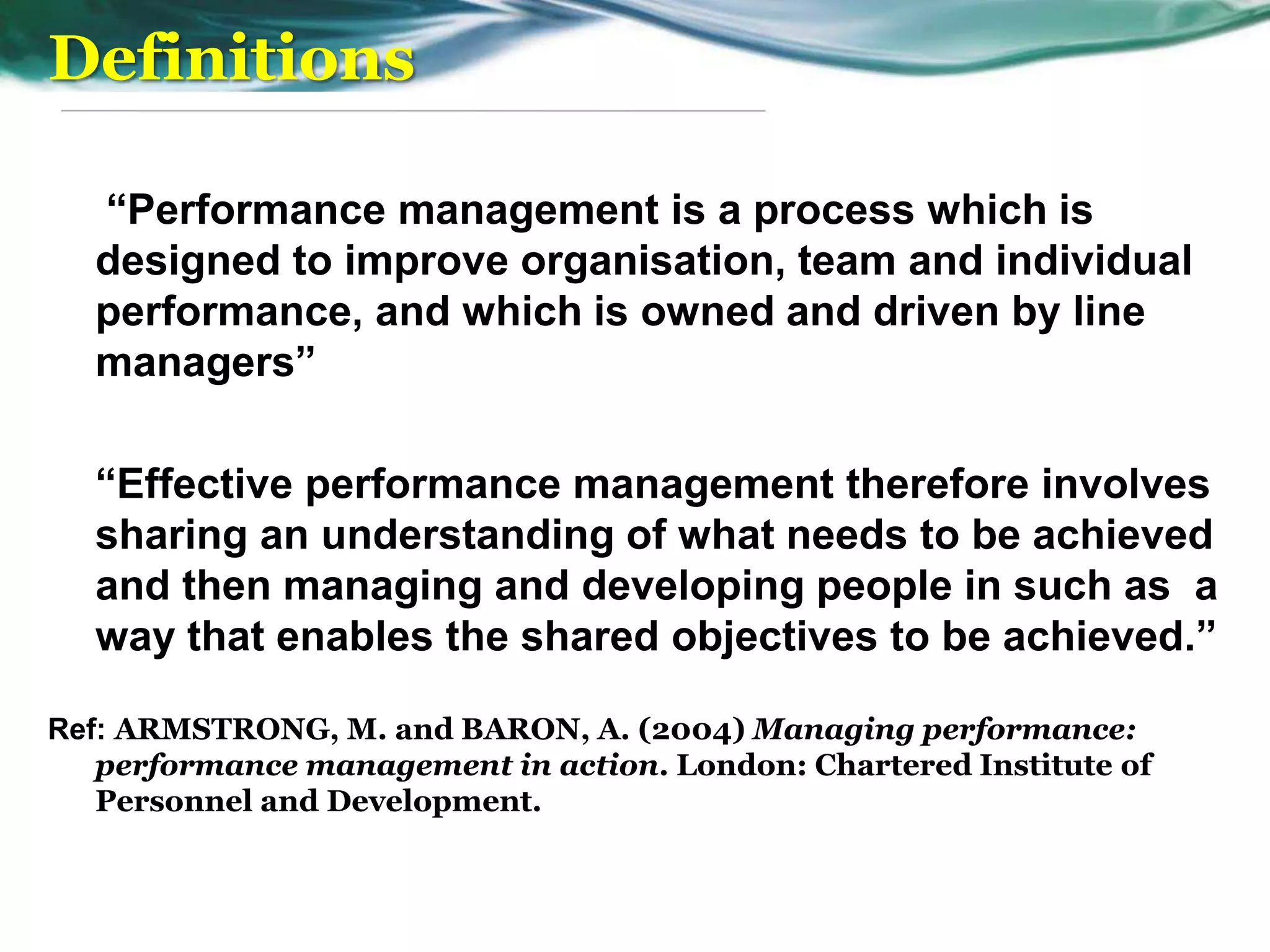 Performance Management | PPTX