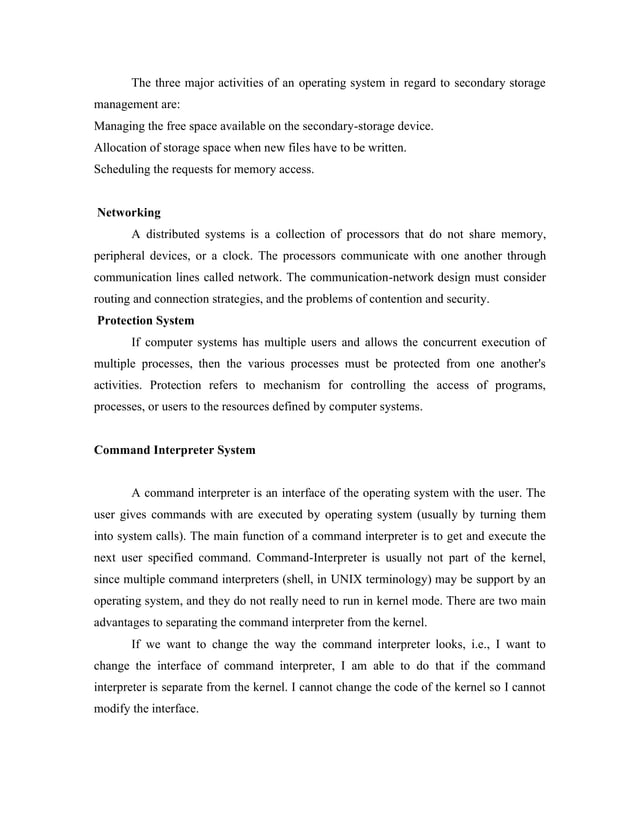 operating system lecture notes | DOC