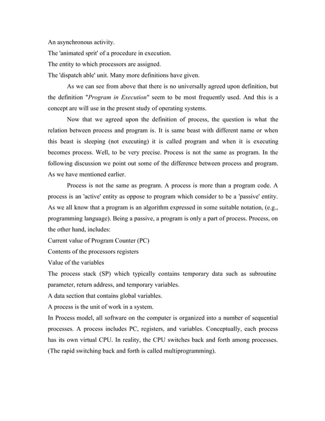 operating system lecture notes | DOC