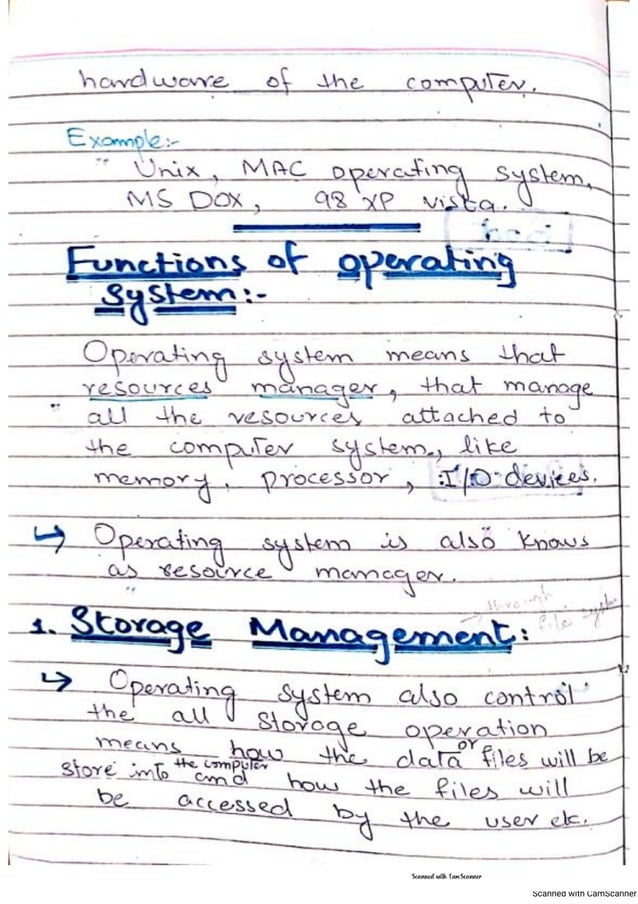 Os notes | PDF | Operating Systems | Computer Software and Applications