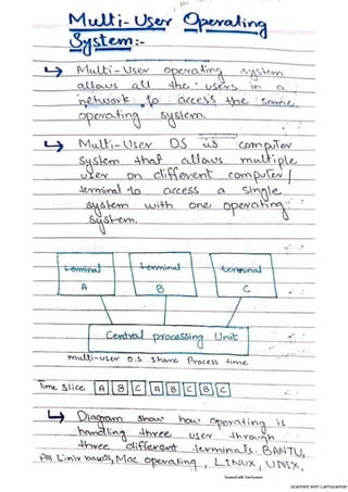 Os notes | PDF | Operating Systems | Computer Software and Applications