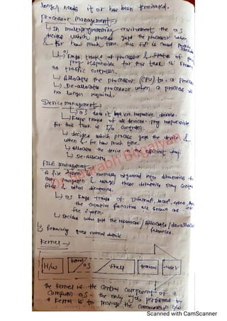 Operating Systems Notes Prepared by Dr. Saurabh Bilgaiyan | PDF