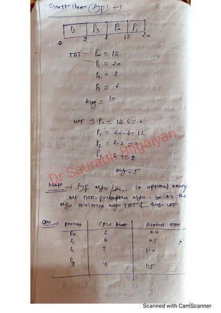 Operating Systems Notes Prepared by Dr. Saurabh Bilgaiyan | PDF