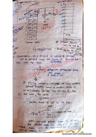 Operating Systems Notes Prepared by Dr. Saurabh Bilgaiyan | PDF