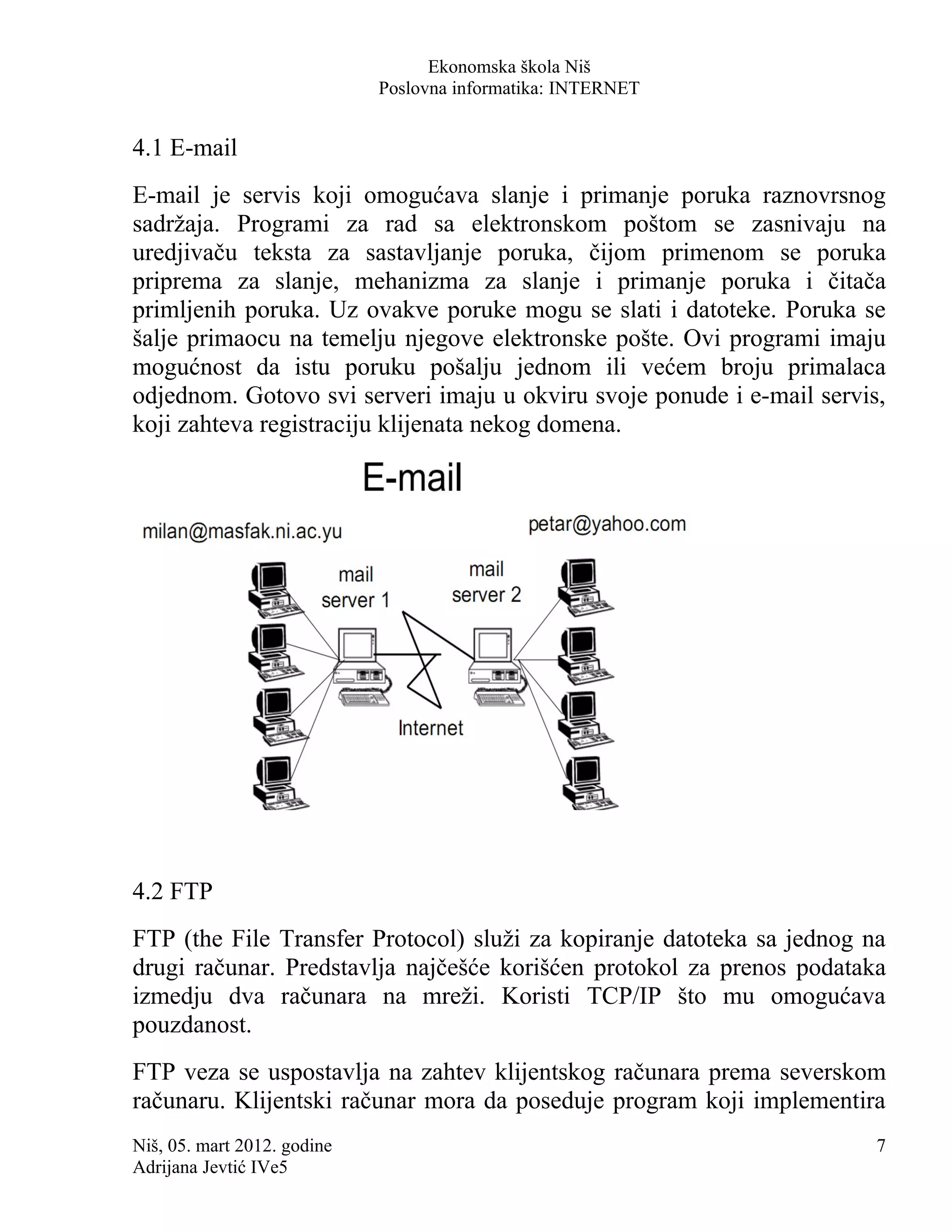Osnove internet Adrijana Jevtic | DOC