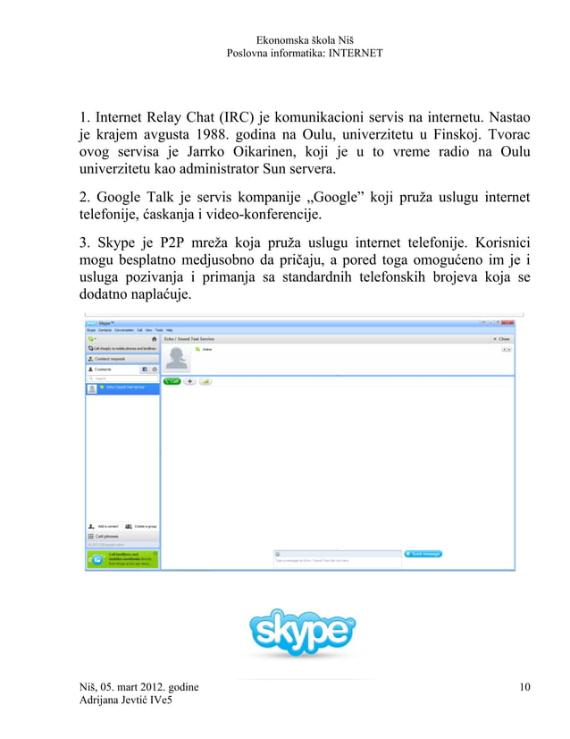 Osnove internet Adrijana Jevtic | PDF