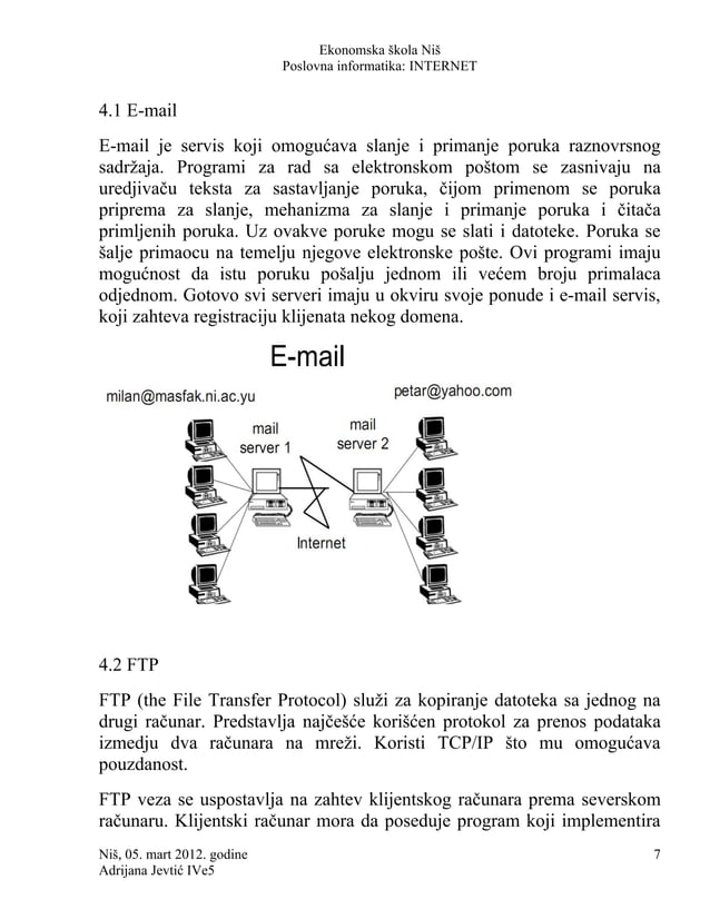 Osnove internet Adrijana Jevtic | PDF