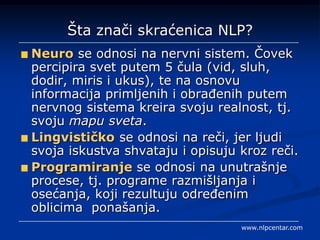 Nešto malo o NLP-u | PPT
