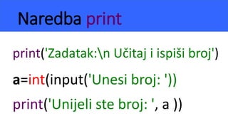 Osnove programiranja u Pythonu | PPTX