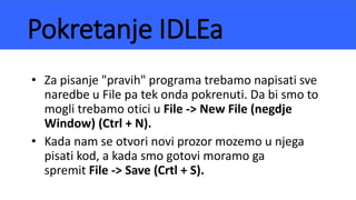 Osnove programiranja u Pythonu | PPTX