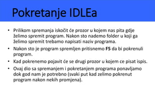 Osnove programiranja u Pythonu | PPTX