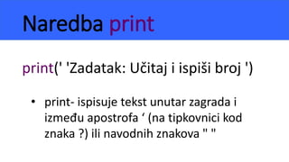 Osnove programiranja u Pythonu | PPTX