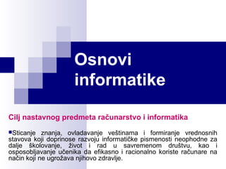 Osnovi informatike | PPT