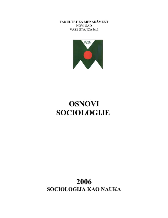 Osnovi sociologije | PDF