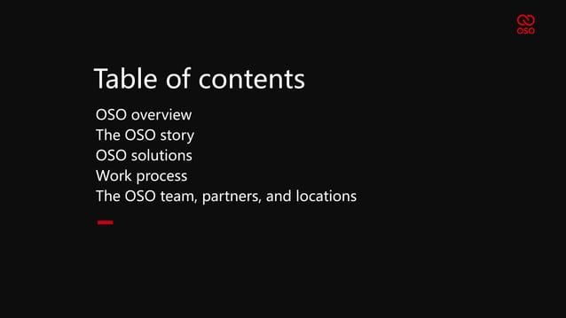 OSO company introduction cloud logistics delivered | PPT
