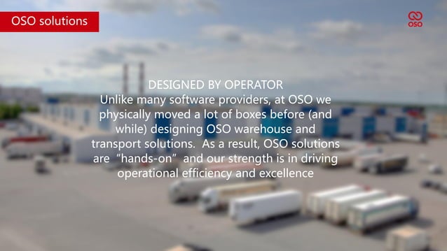 OSO company introduction cloud logistics delivered | PPT